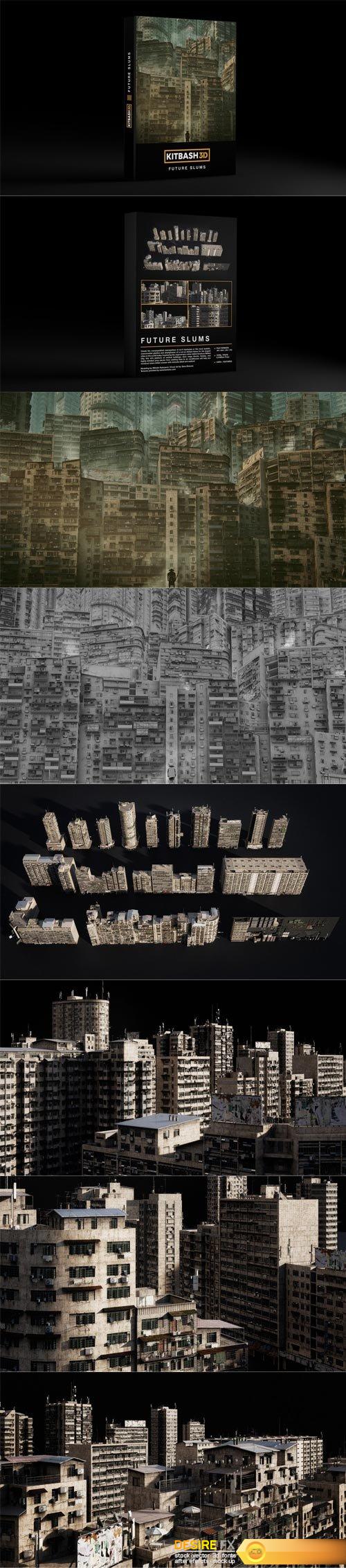 Desire FX 3d models | Kitbash3D – FUTURE SLUMS