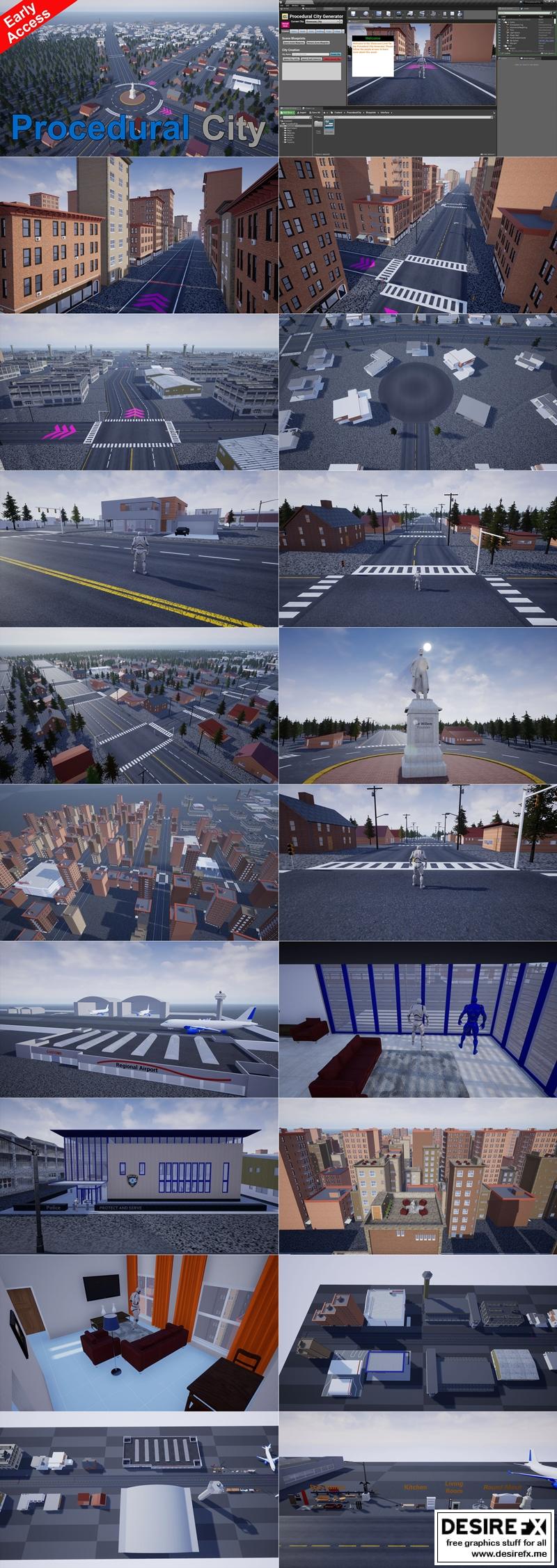 Desire FX 3d models | Unreal Engine – Procedural City Generator