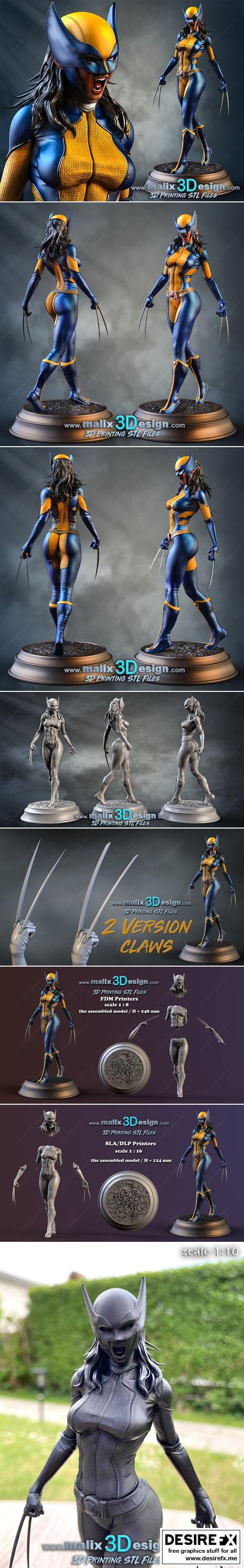Desire FX 3d models | X23 Laura Kinney – Marvel comics – 3D Print Model