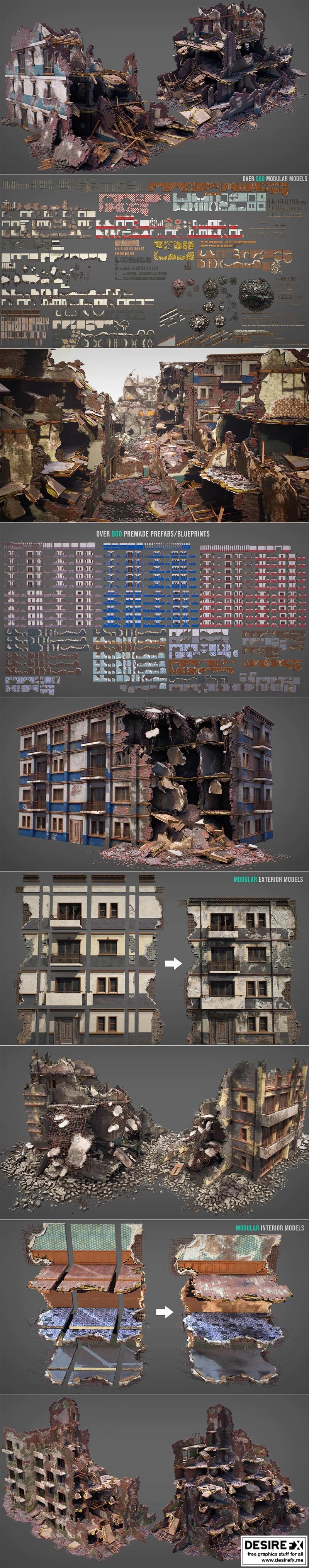 Desire FX 3d models | Unreal Engine – Destroyed Building Kit