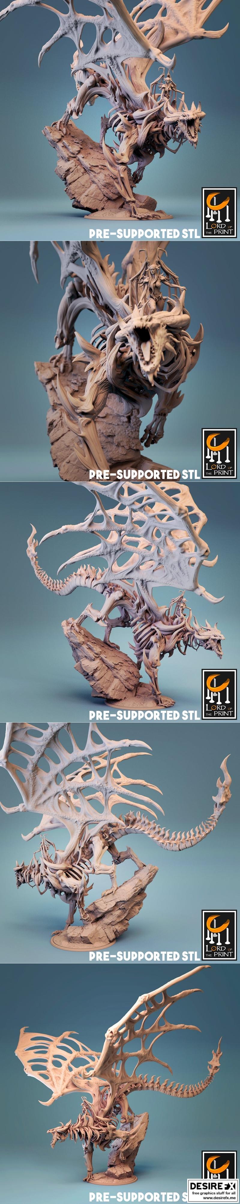 Desire FX 3d models | Dracolich Mounted – 3D Print Model