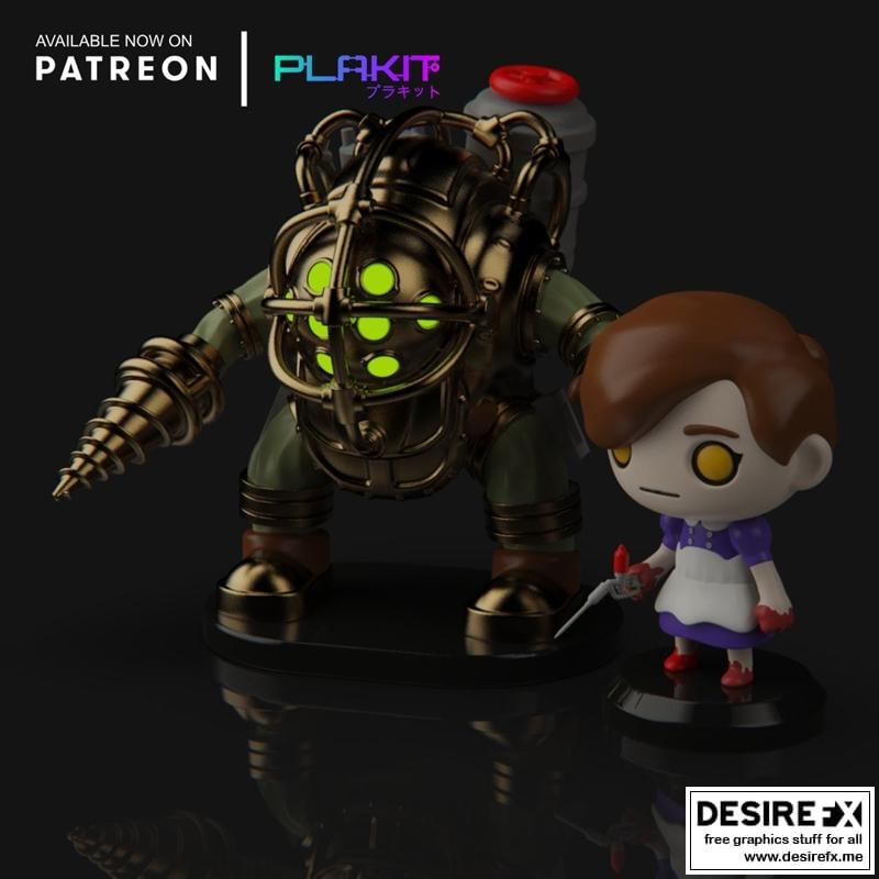 Desire FX 3d models | Bioshock – Big Daddy & Little Sister – 3D Print Model