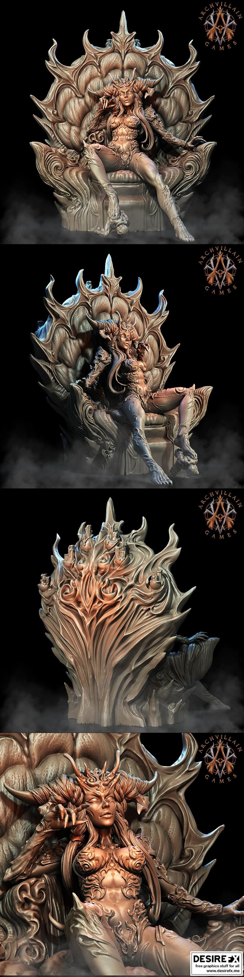Desire FX 3d models | Queen Naamah on Throne – 3D Print Model