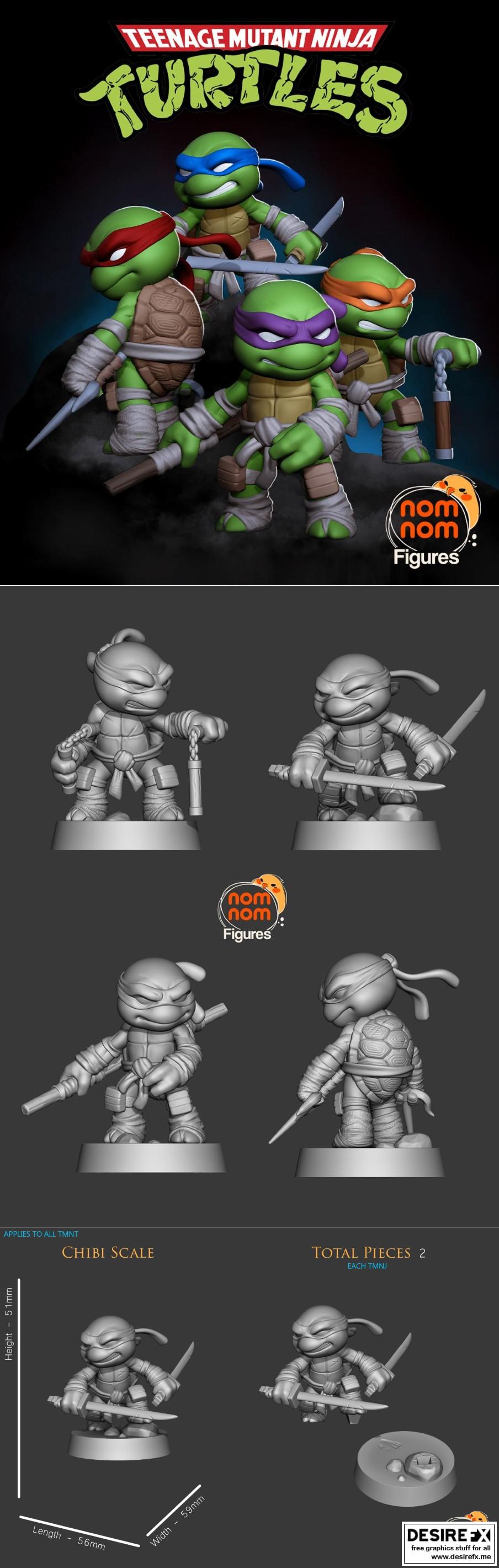 Desire FX 3d models | Chibi Ninja Turtles
