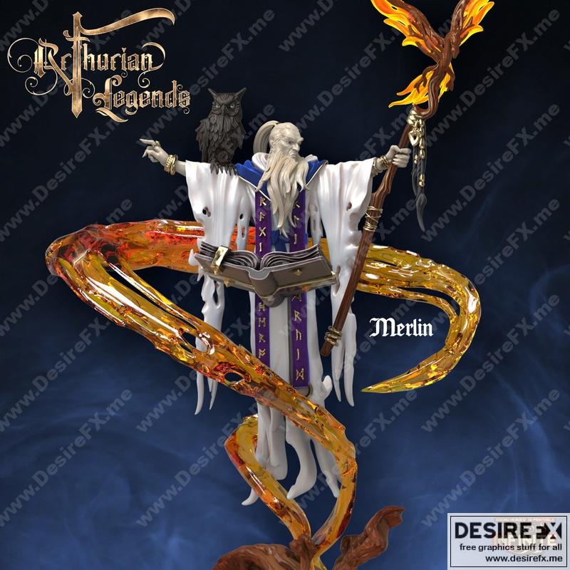 Desire FX 3d models | Arthurian Legends Merlin – 3D Print Model STL