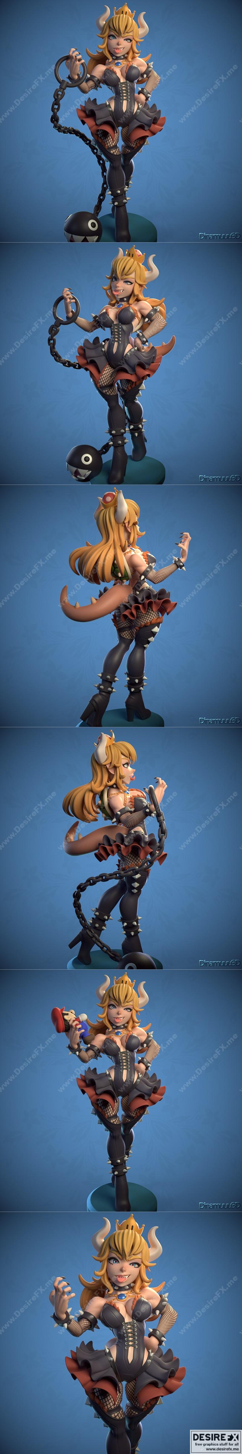 Desire FX 3d models | Dinamuuu 3D – Bowsette – 3D Print Model STL