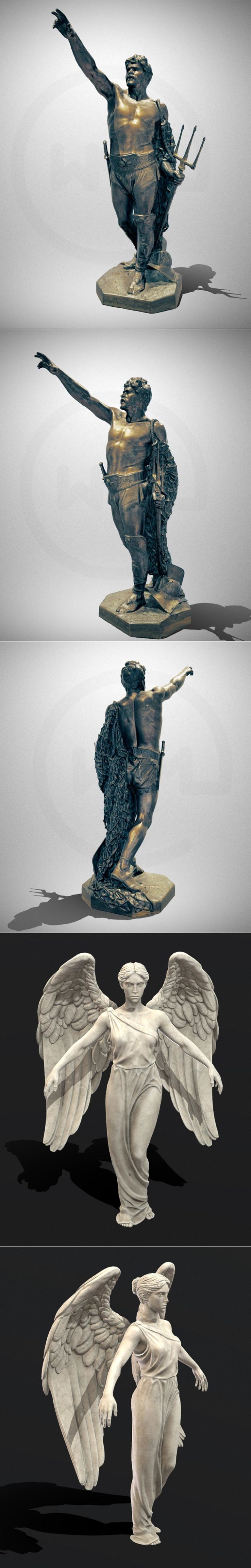 Desire FX 3d models | Sculpture of a Roman gladiator and Angel Statue ...