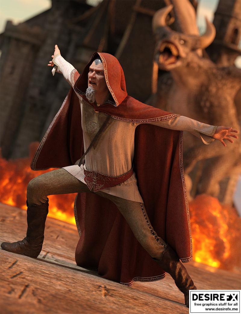Desire FX 3d models | Great Wizard Poses for Merlin 8.1
