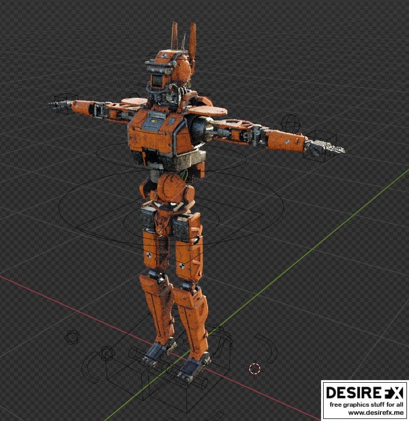 Desire FX 3d models | Robot Chappie Rigged