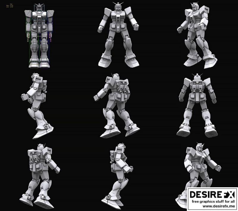 Desire FX 3d models | Gundam mobile suit Zeon x Earth Federation collection