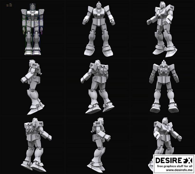 Desire FX 3d models | Gundam mobile suit Zeon x Earth Federation collection