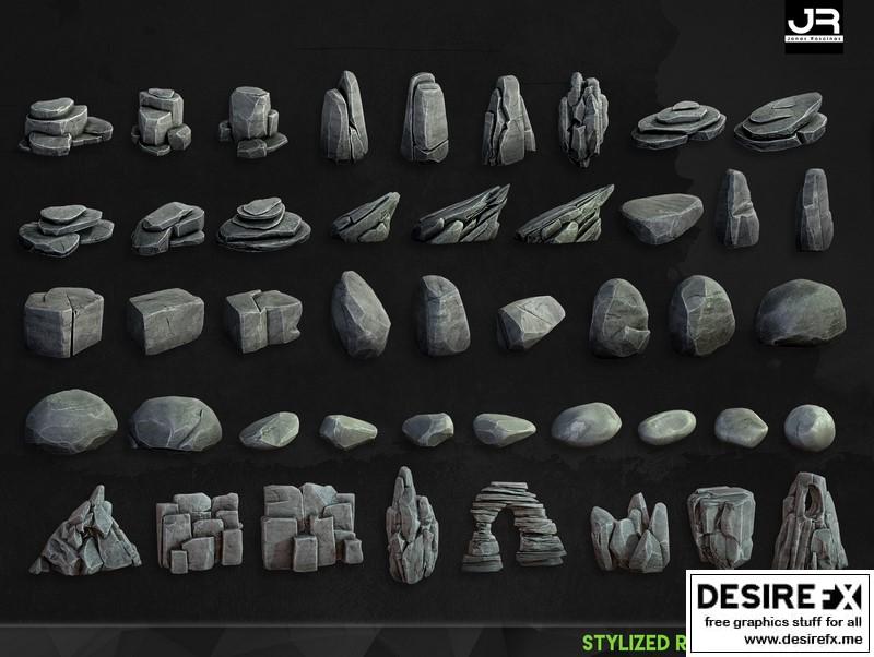 Desire FX 3d models | Stylized Rock Asset Pack by J Roscinas Low-poly ...