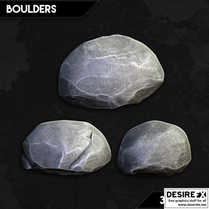 Desire FX 3d models | Stylized Rock Asset Pack by J Roscinas Low-poly ...