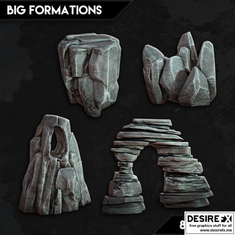 Desire FX 3d models | Stylized Rock Asset Pack by J Roscinas Low-poly ...