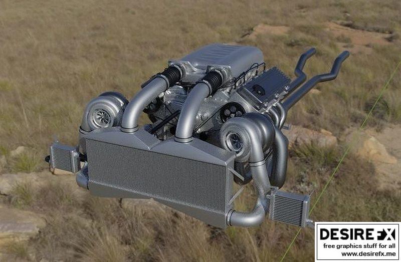 Desire FX 3d models | Twin Turbo V8 Engine