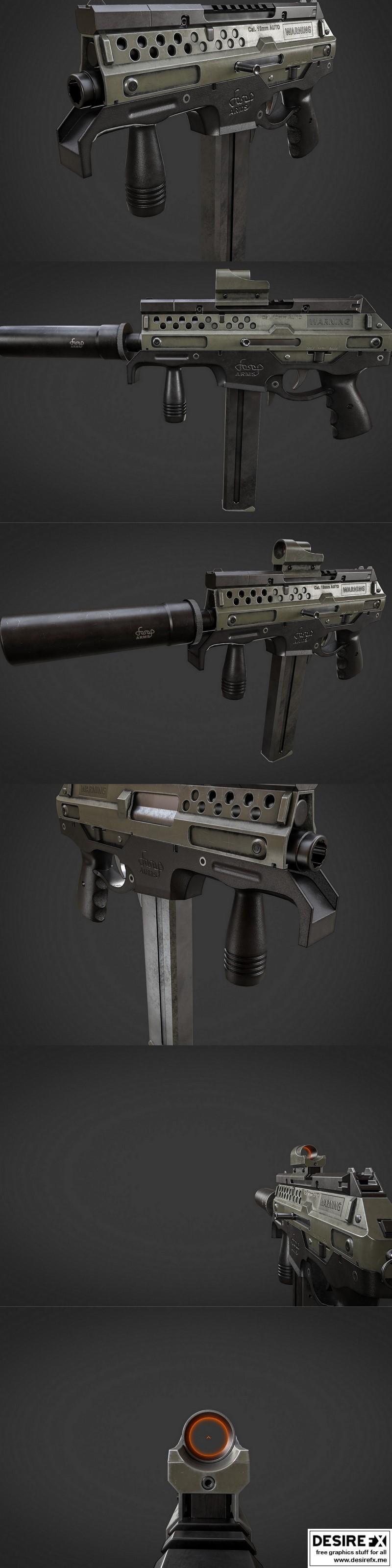 Desire FX 3d models | 10mm AUTO SMG – Game Ready