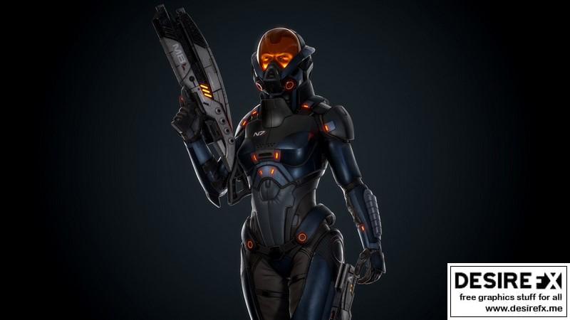Desire FX 3d models | N7 Soldier Mass Effect Fan Art