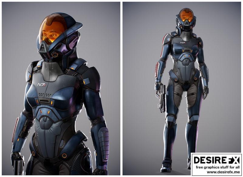 Desire FX 3d models | N7 Soldier Mass Effect Fan Art