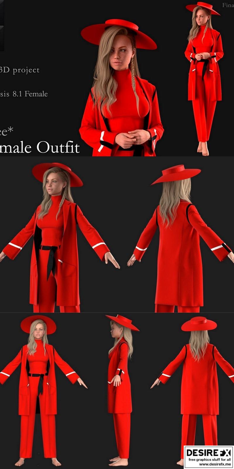 Desire FX 3d models | Female Outfit Marvelous Designer