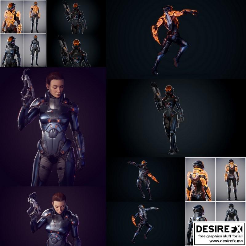 Desire FX 3d models | N7 Soldier Mass Effect Fan Art