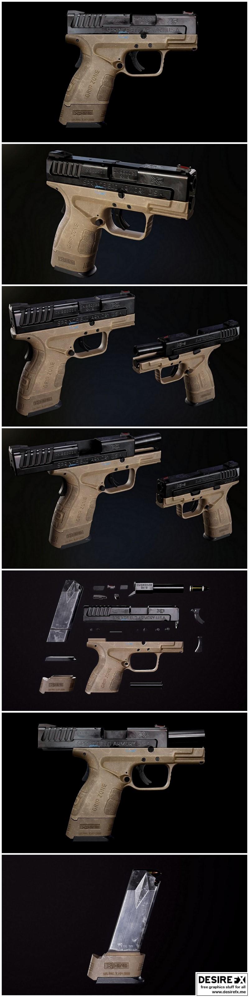 Desire FX 3d models | Springfield XD-MOD2
