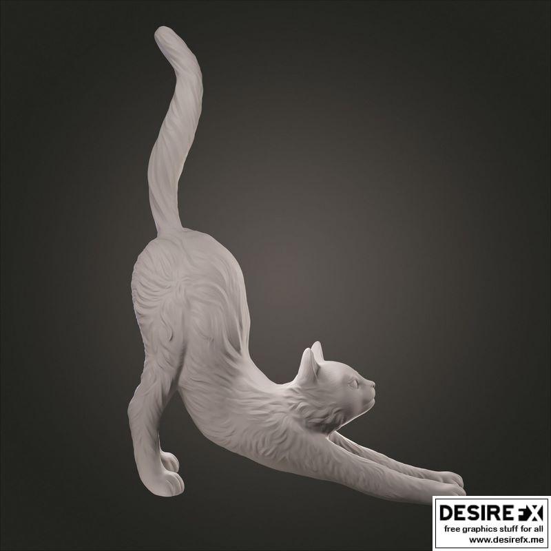 Desire FX 3d models | Cat stretching model for 3D printing