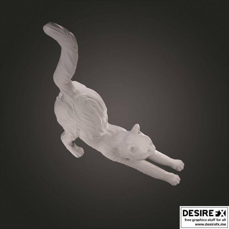 Desire FX 3d models | Cat stretching model for 3D printing