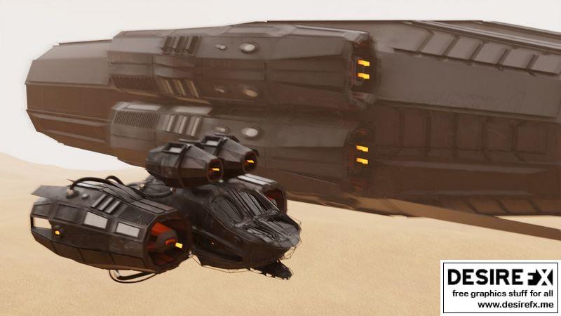 Desire FX 3d models | Desert Spaceship – Sci Fi Vehicle
