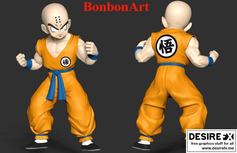 Desire FX 3d models | Krillin – Dragon Ball Fanart 3D print model