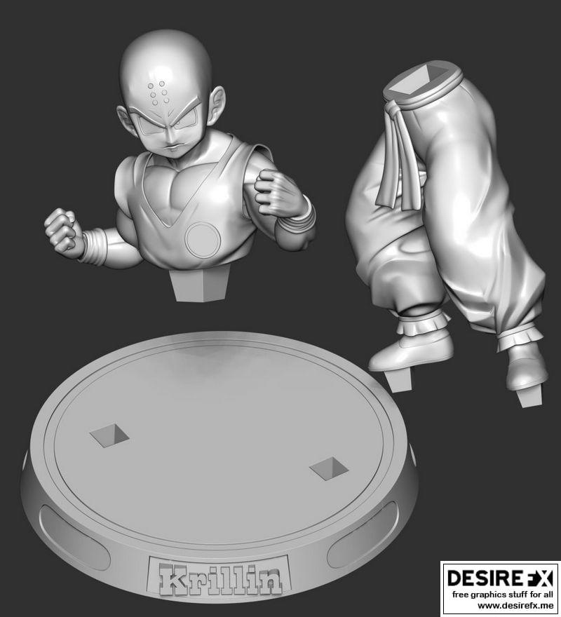 Desire FX 3d models | Krillin – Dragon Ball Fanart 3D print model