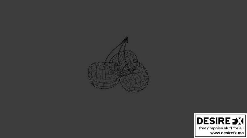 Desire FX 3d models | Cherries low-poly 3D model