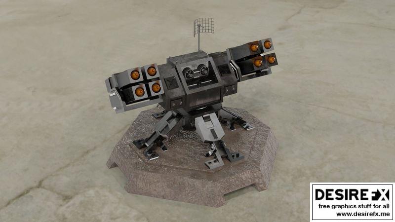 Desire FX 3d models | Rocket launcher turret