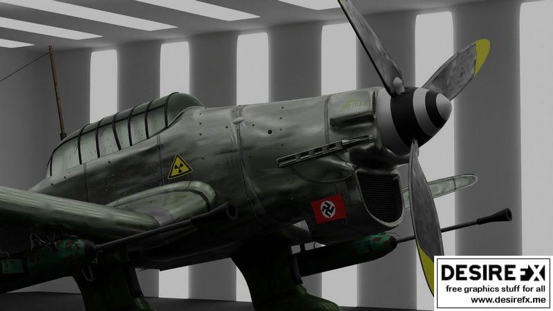 Desire FX 3d models | The stuka- Junkers Ju87- Germen WWII fighter airplane