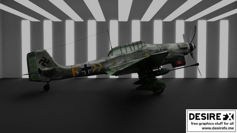 Desire FX 3d models | The stuka- Junkers Ju87- Germen WWII fighter airplane