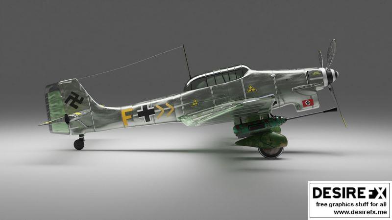 Desire FX 3d models | The stuka- Junkers Ju87- Germen WWII fighter airplane