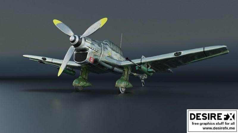 Desire FX 3d models | The stuka- Junkers Ju87- Germen WWII fighter airplane