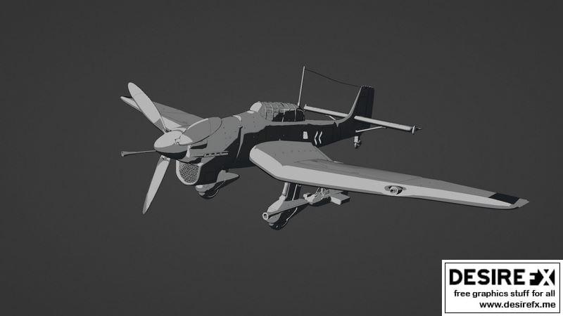 Desire FX 3d models | The stuka- Junkers Ju87- Germen WWII fighter airplane
