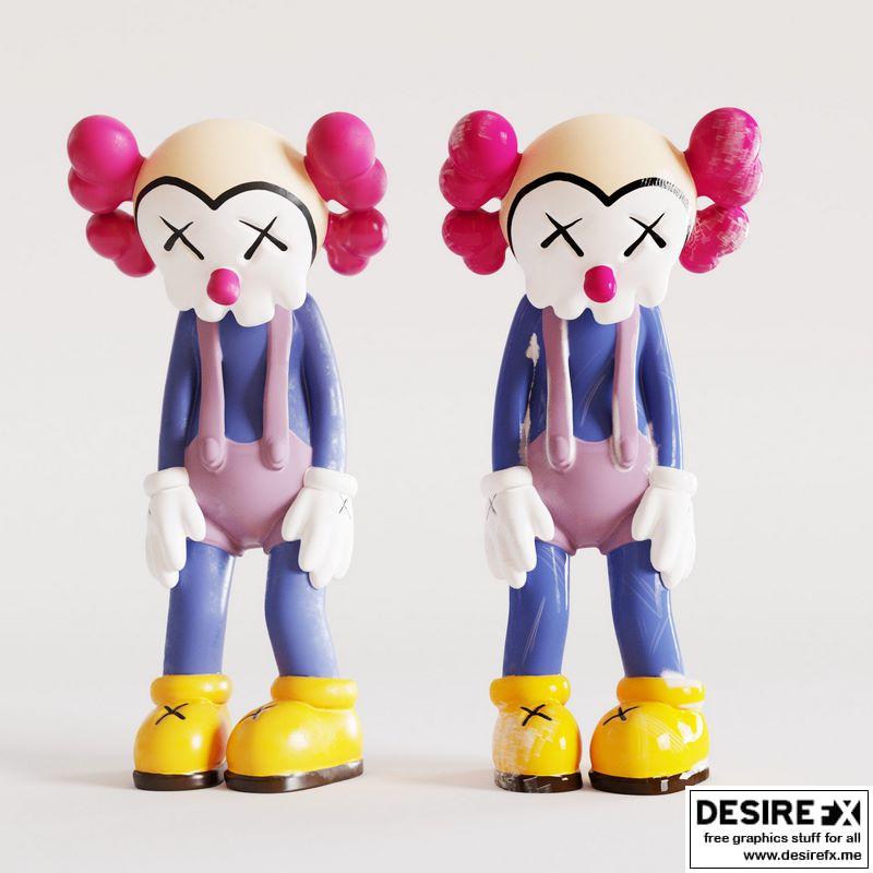 Desire FX 3d models | Kaws Clown for visualisation