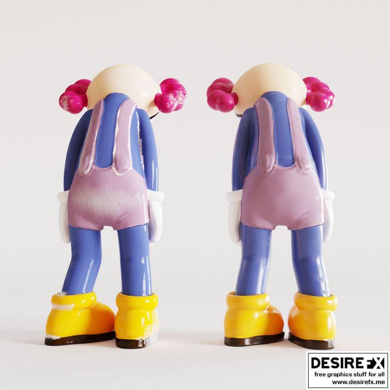 Desire FX 3d models | Kaws Clown for visualisation
