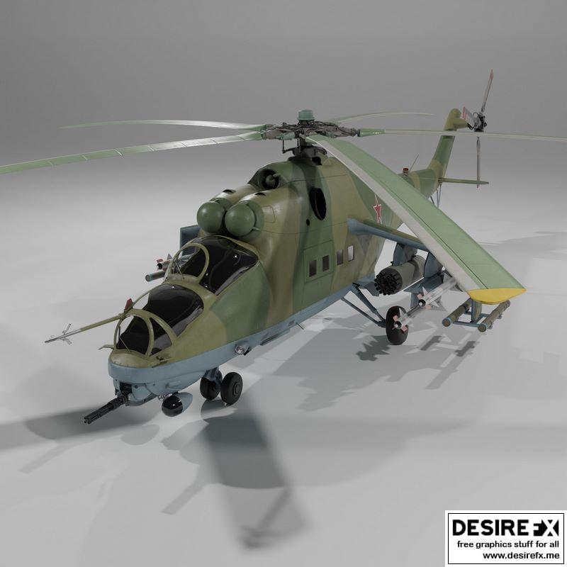 Desire FX 3d models | Mil Mi-24V Hind helicopter
