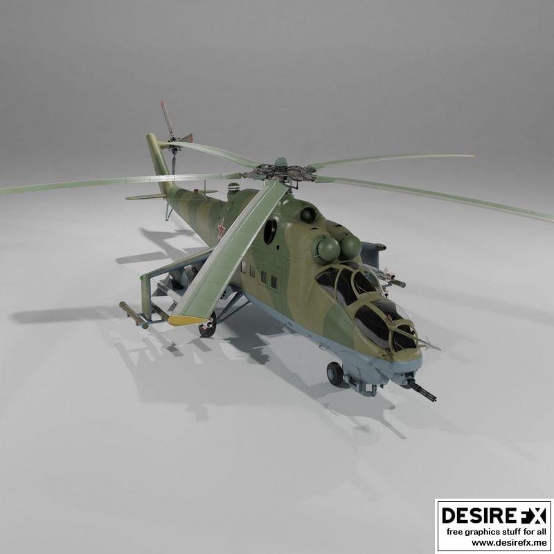 Desire FX 3d models | Mil Mi-24V Hind helicopter