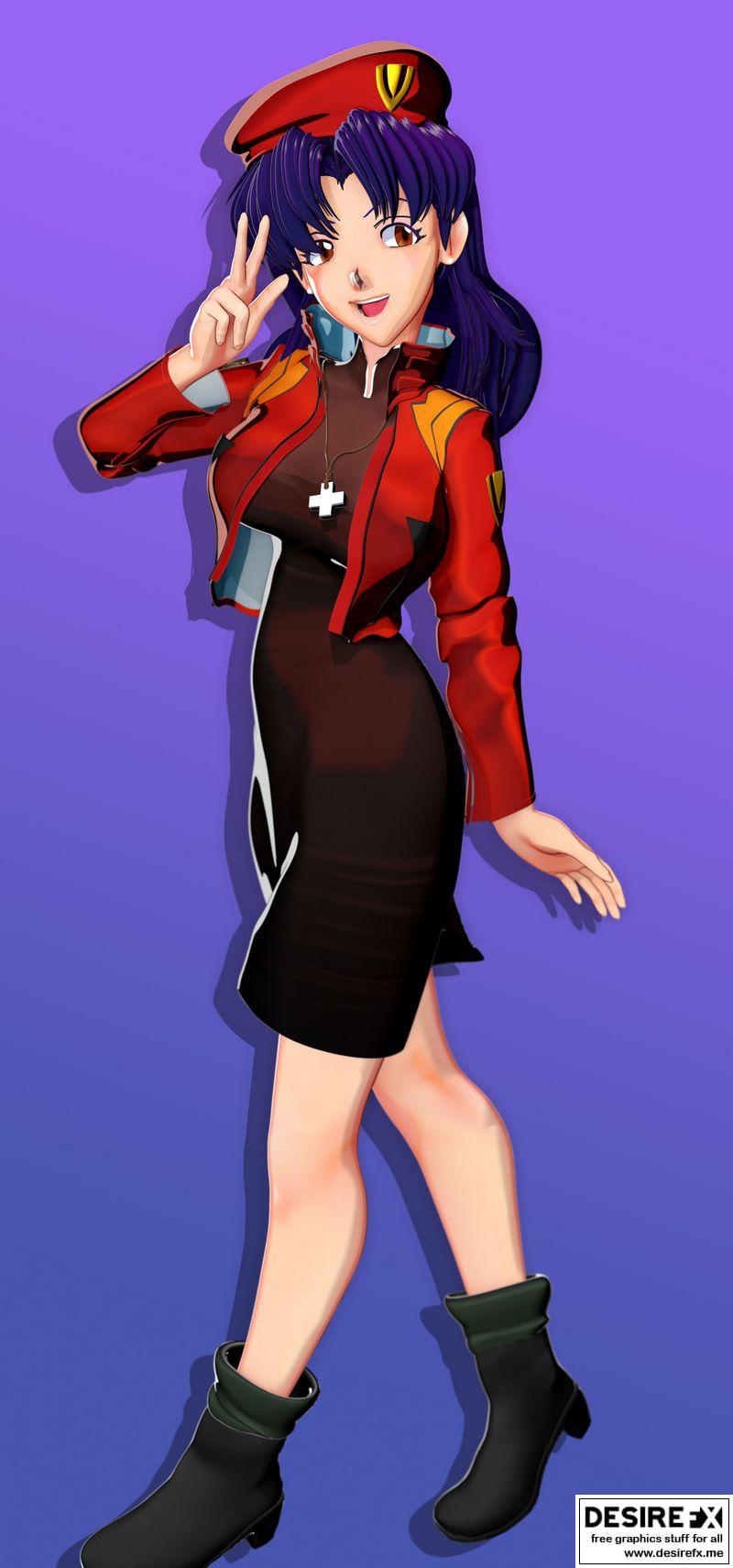Desire FX 3d models | Misato Katsuragi from Evangelion