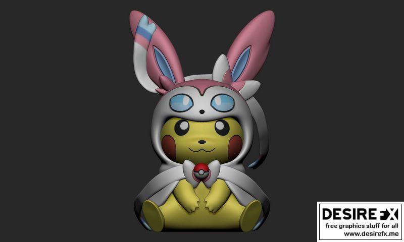 Desire FX 3d models | Pokemon – Pikachu Cosplay Sylveon 3D print model