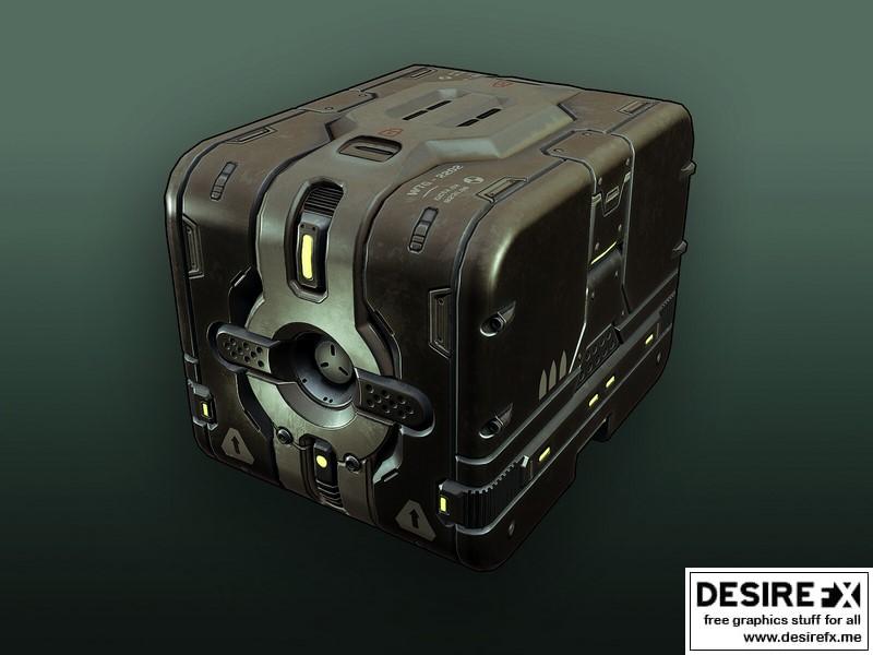Desire FX 3d models | Low Poly Box -Doom Ammo Crate