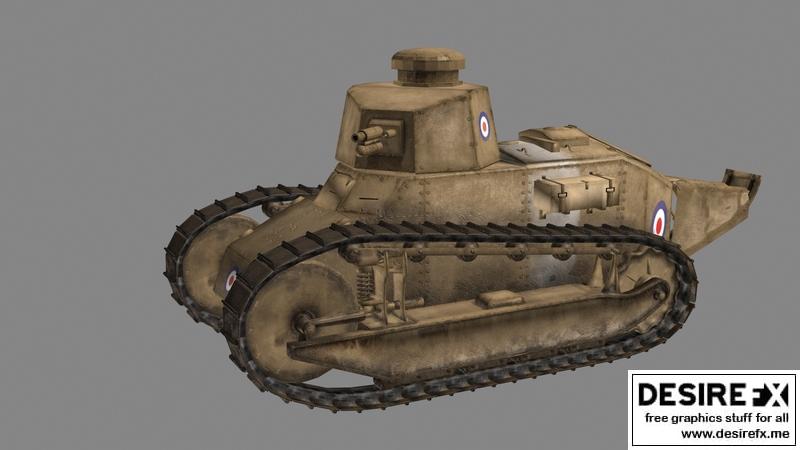 Desire FX 3d models | Renault FT 17 French light tank 1917