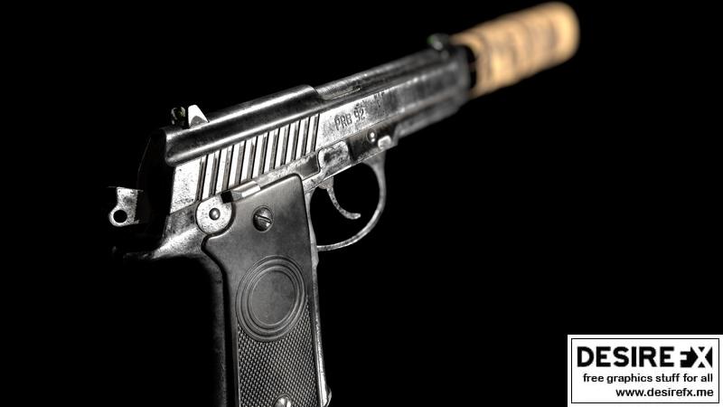Desire FX 3d models | PRB92 Pistol WITH SUPPRESSOR