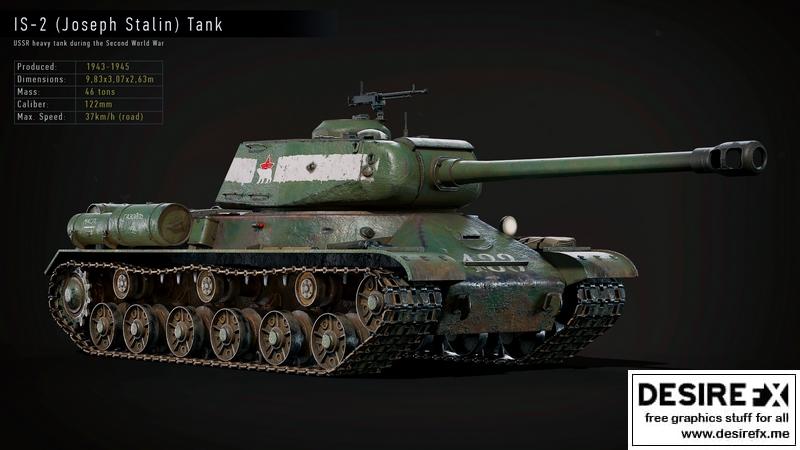 Desire FX 3d models | IS-2 Tank GameReady 3d model