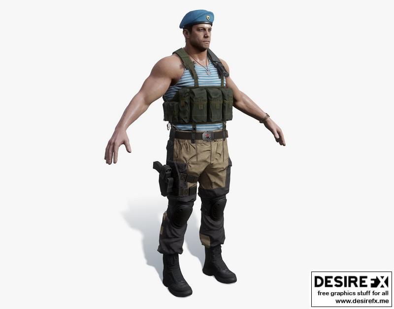 Desire FX 3d models | Army man paratrooper