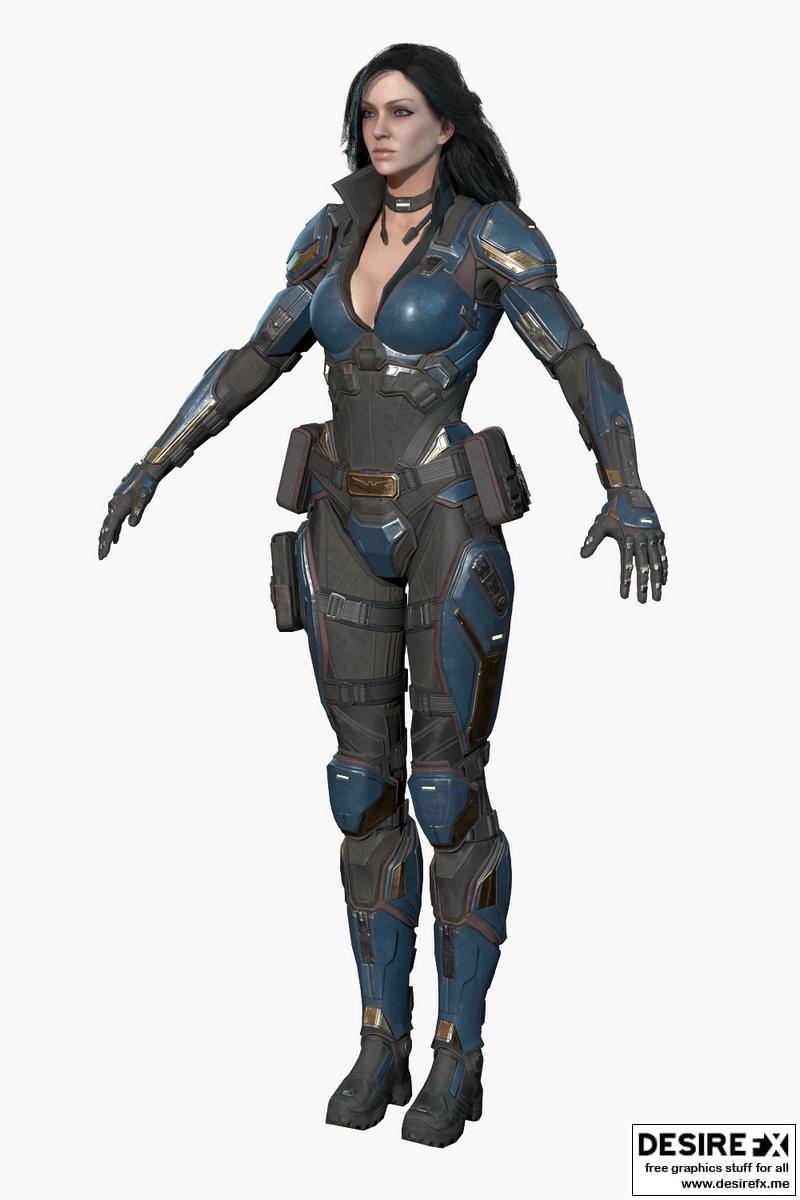Desire FX 3d models | Sci-Fi Girl soldier