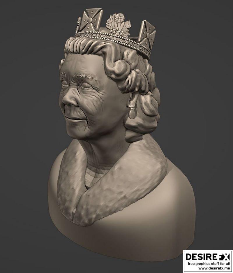 Desire FX 3d models | Queen Elizabeth Bust 3D print model